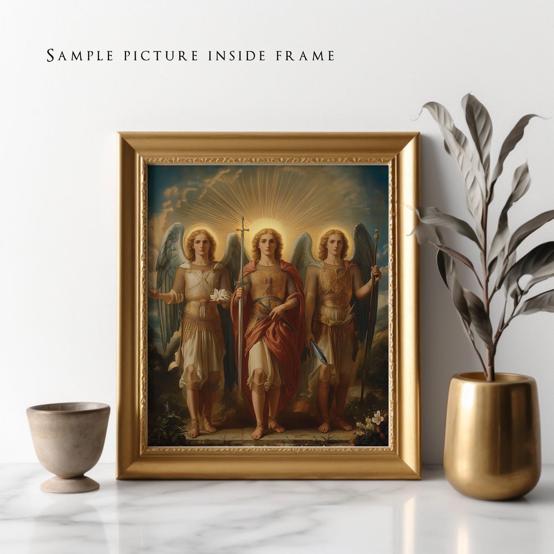 The Three Archangels Print, Saint Michael, Saint Gabriel and Saint ...