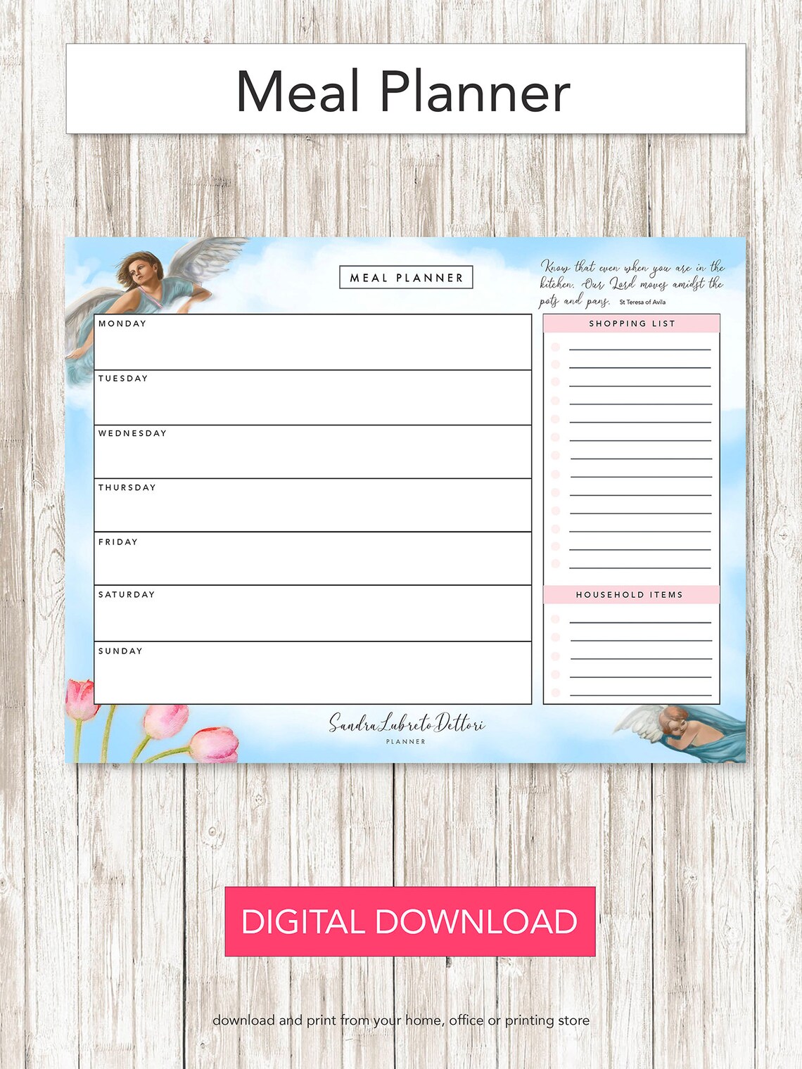 Digital Planner Bundle Printable Planner Meal Planner to Do - Etsy