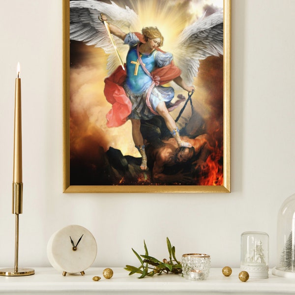 Large St Michael Print - Etsy
