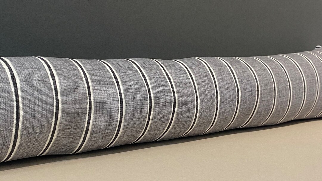 Grey Stripe Draught Excluder: Handmade Draft Stopper (94cm) - Etsy UK