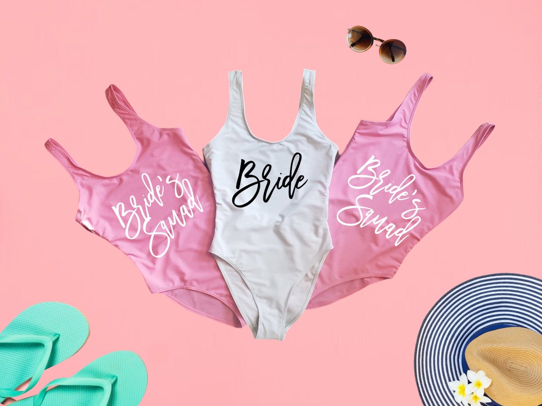 Bride Squad Swimsuit Bride Bathing Suit Future Mrs Swimsuit Etsy