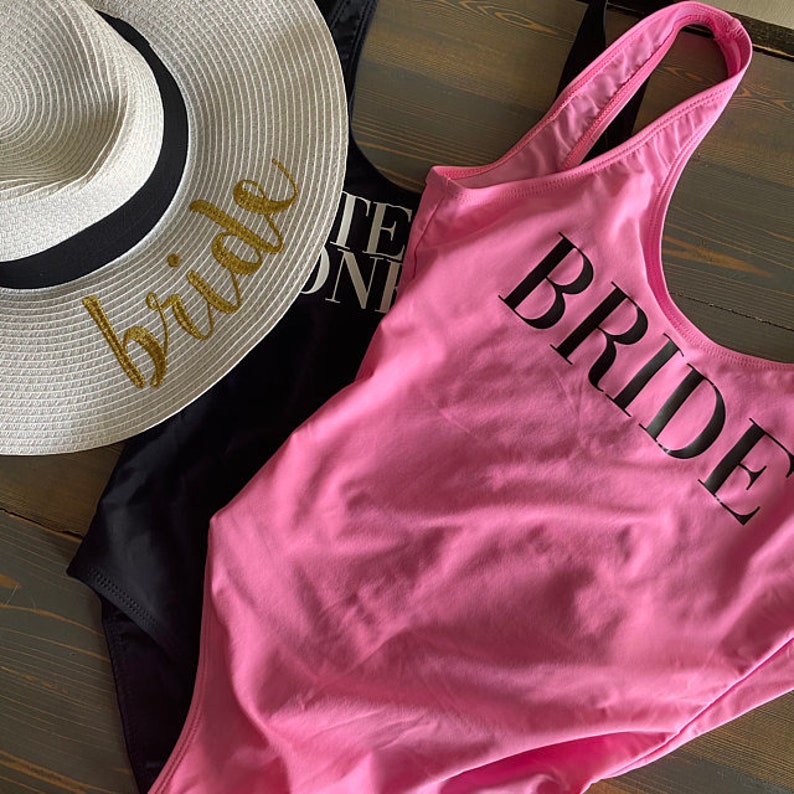 Bride Squad Swimsuit Bride Bathing Suit Future Mrs Swimsuit Etsy Canada