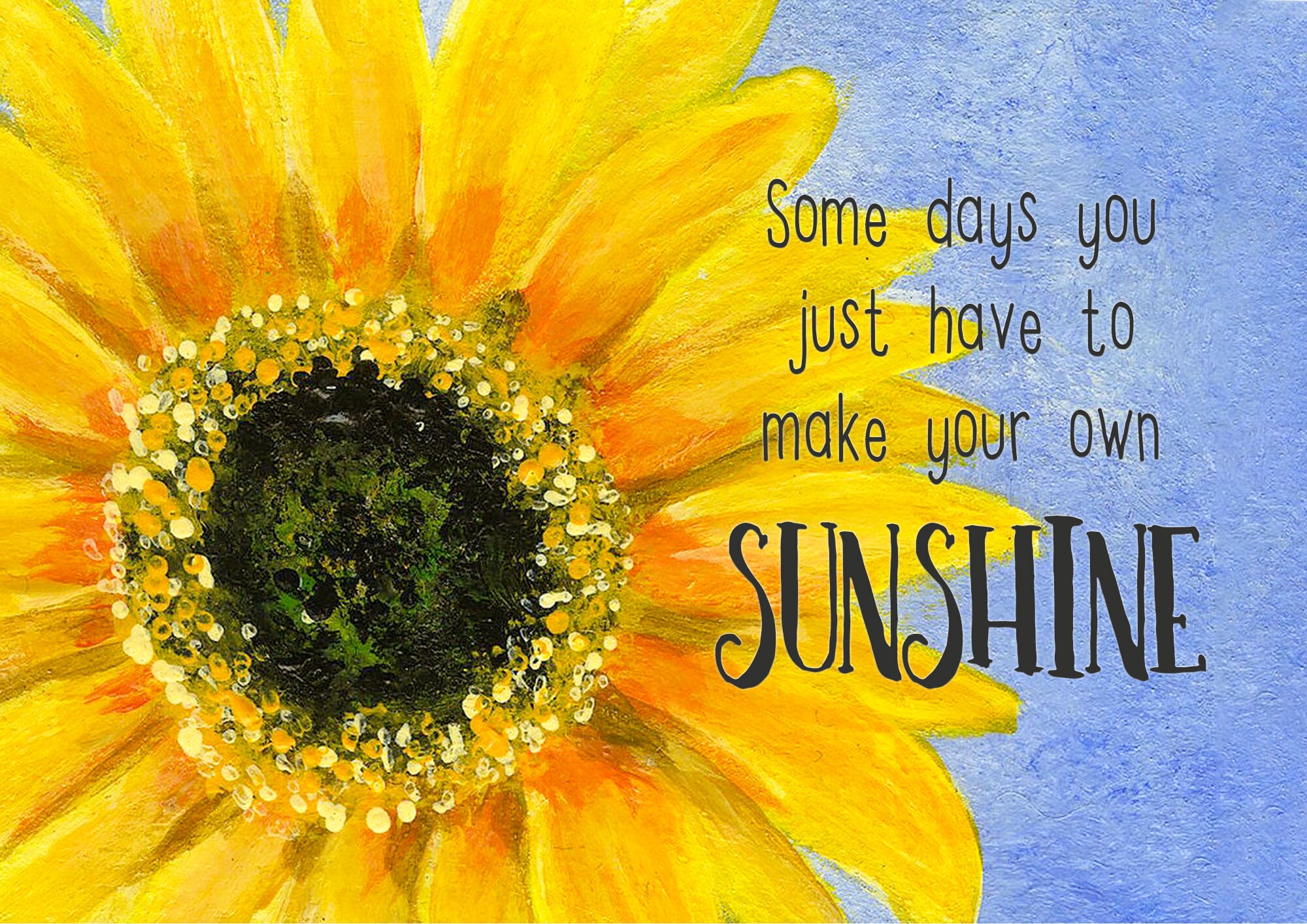 Sunflower Motivational Inspirational Quote PRINT From an - Etsy