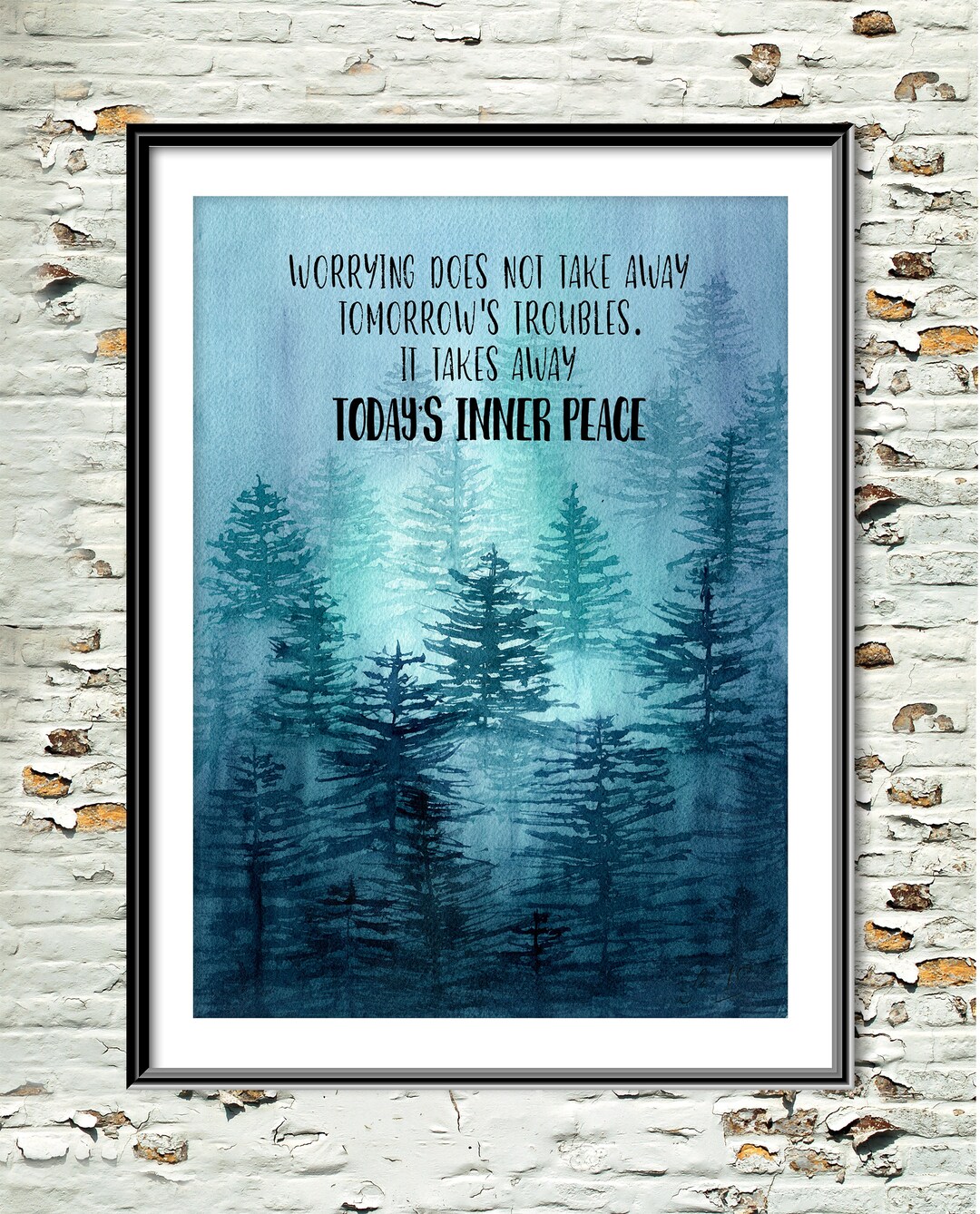 Misty Forest Motivational, Inspirational Quote PRINT From an Original ...