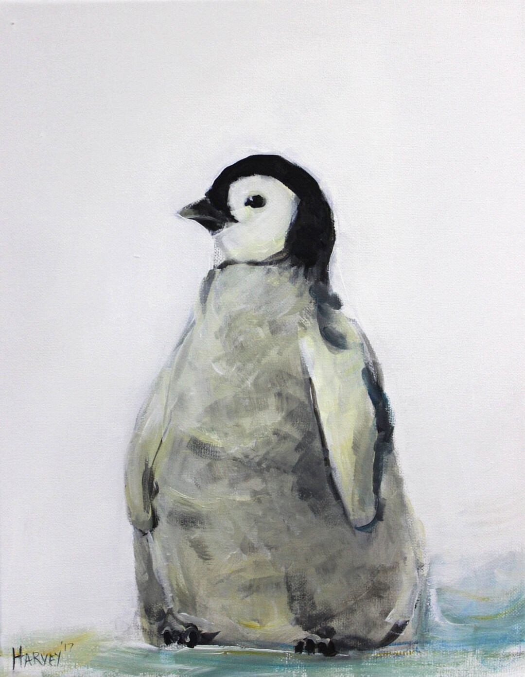 Little Penguin Print on Canvas - Etsy Denmark