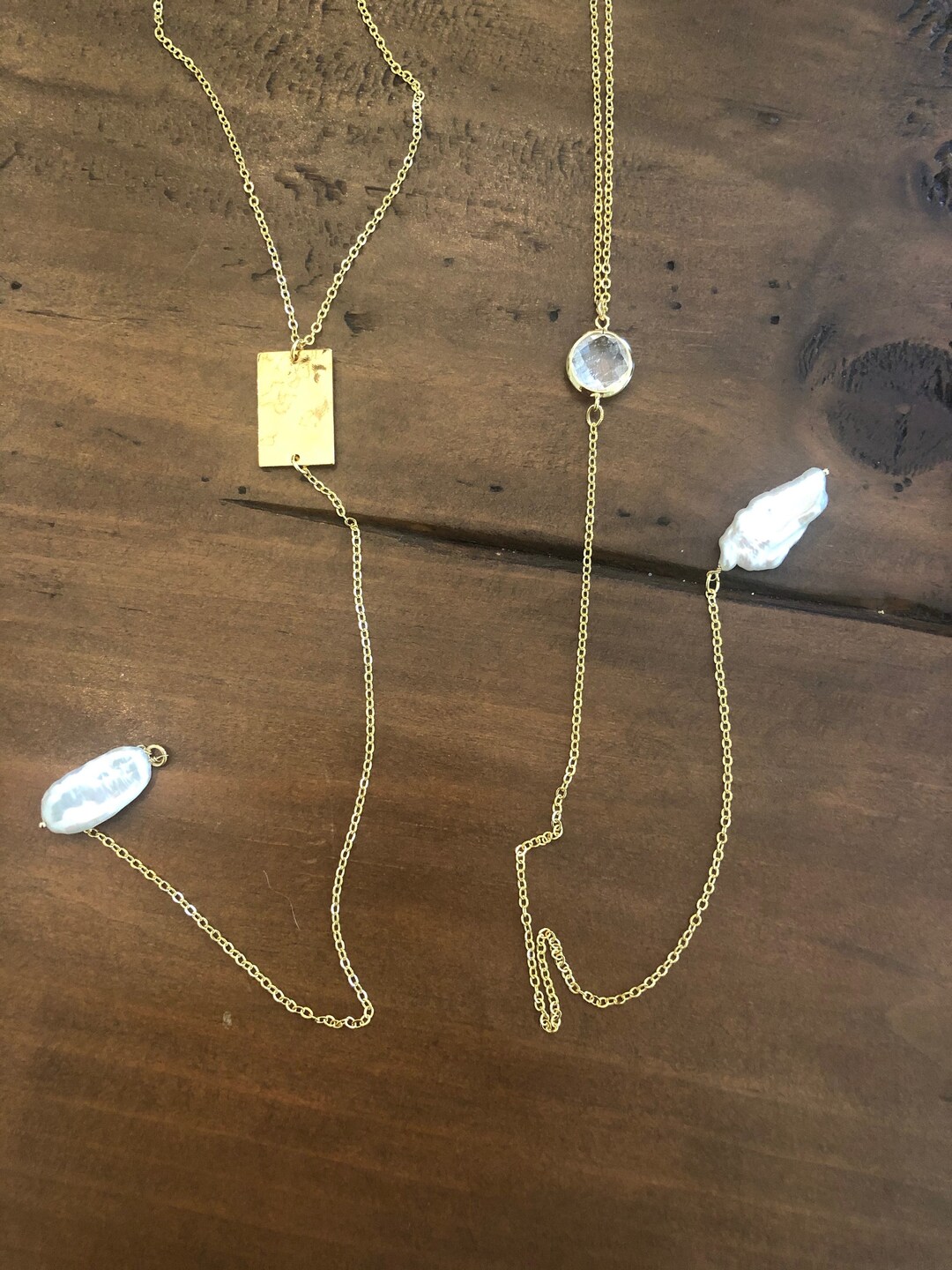 Fresh Water Pearl Lariat Necklaces Pearl Dangle Necklace Etsy New