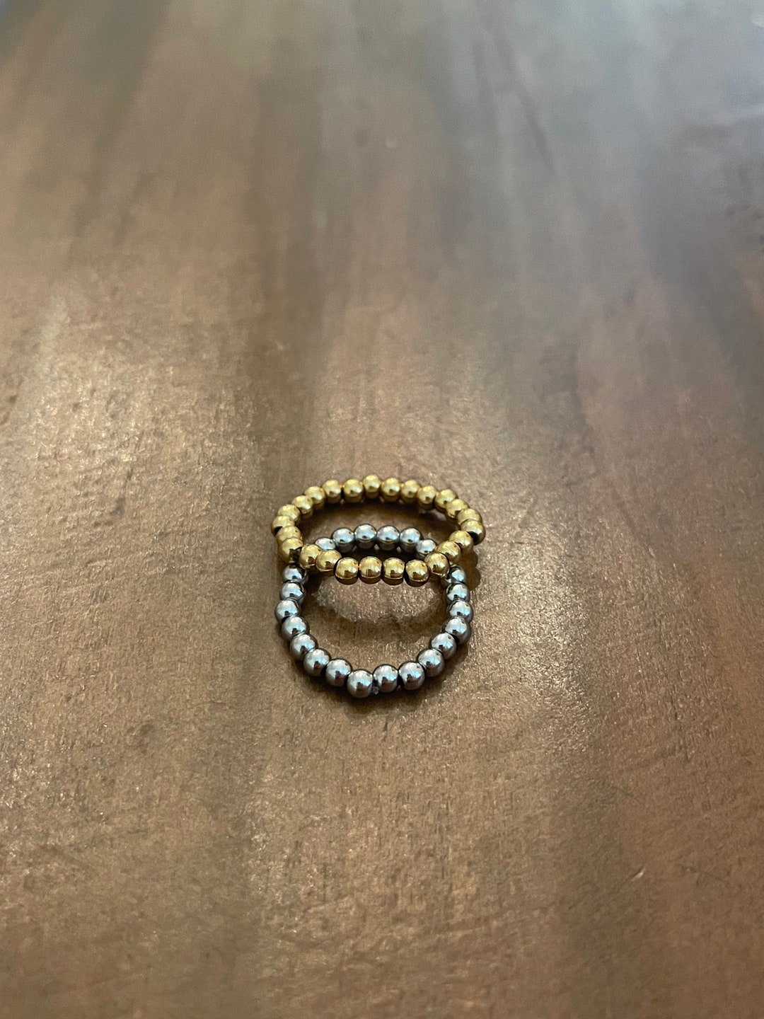 Stackable Bead Ring - Etsy