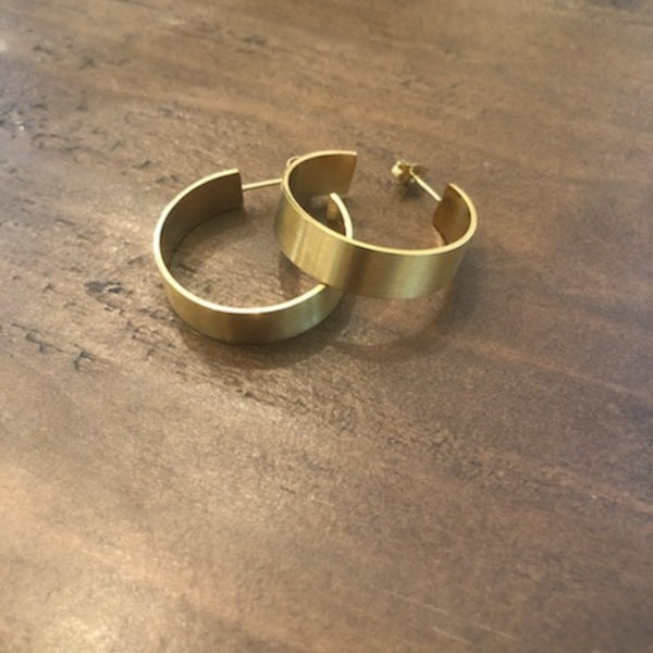 Matte Gold Earrings - Etsy
