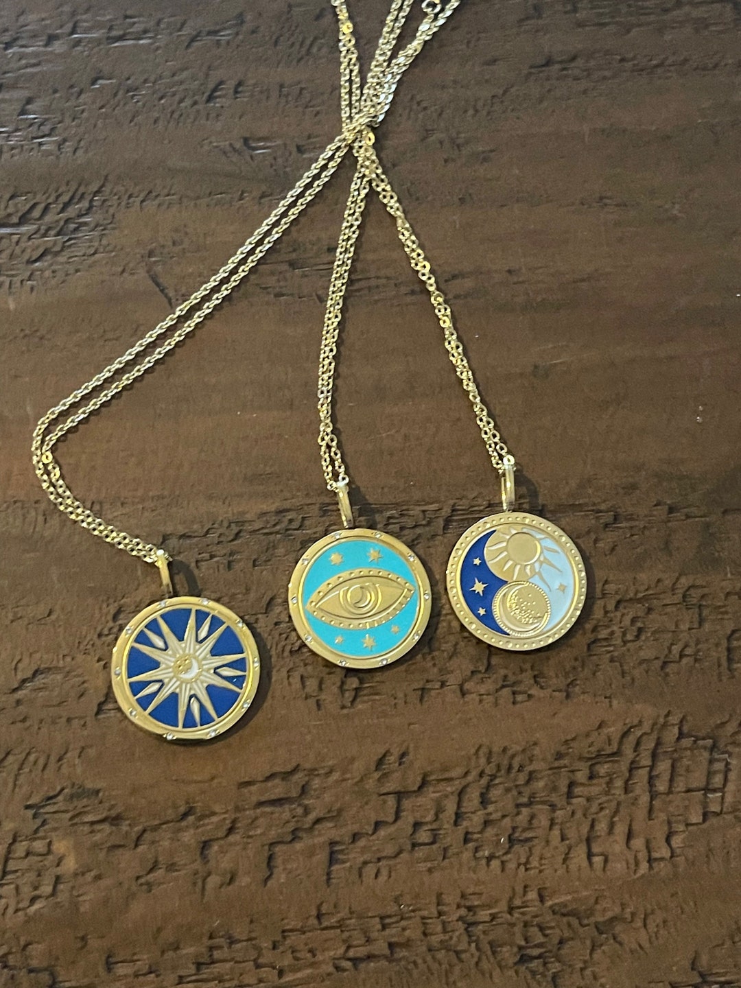 Shades of Blue Coins - Etsy