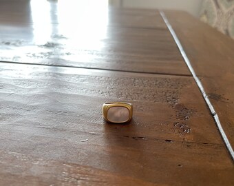 Freshwater Pearl Ring, Gemstone Ring, Silver Ring, Statement Ring ...