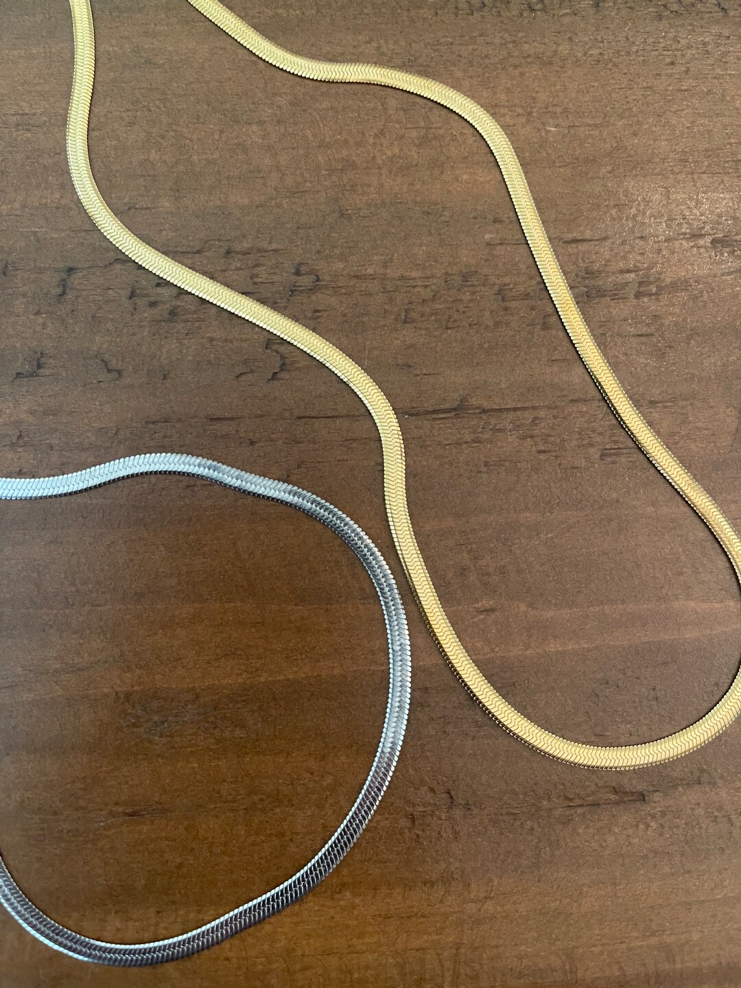 Thin Snake Chain Necklace - Etsy