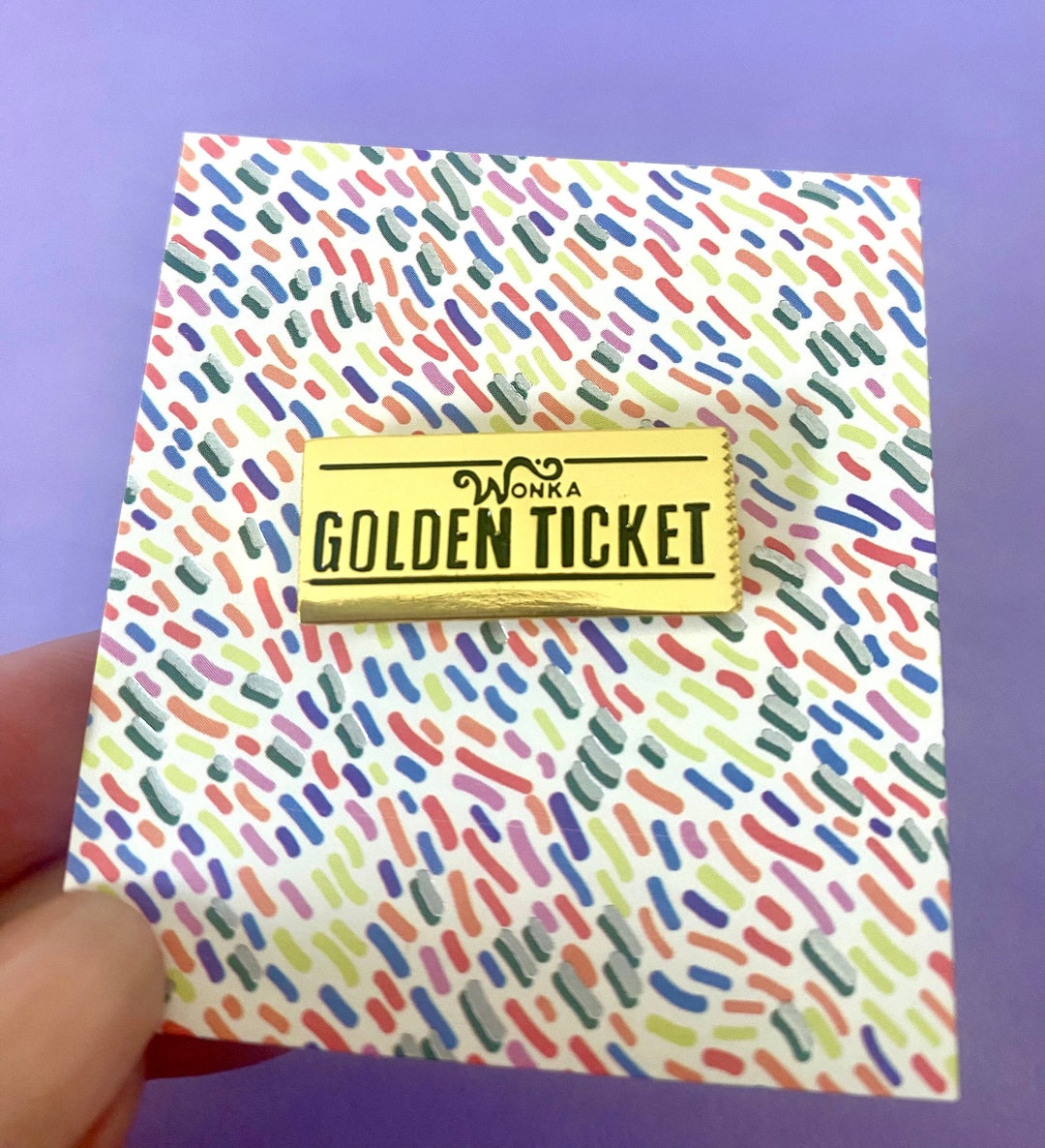 Wonka Golden Ticket Pin, Golden Ticket, Charlie and the Chocolate ...