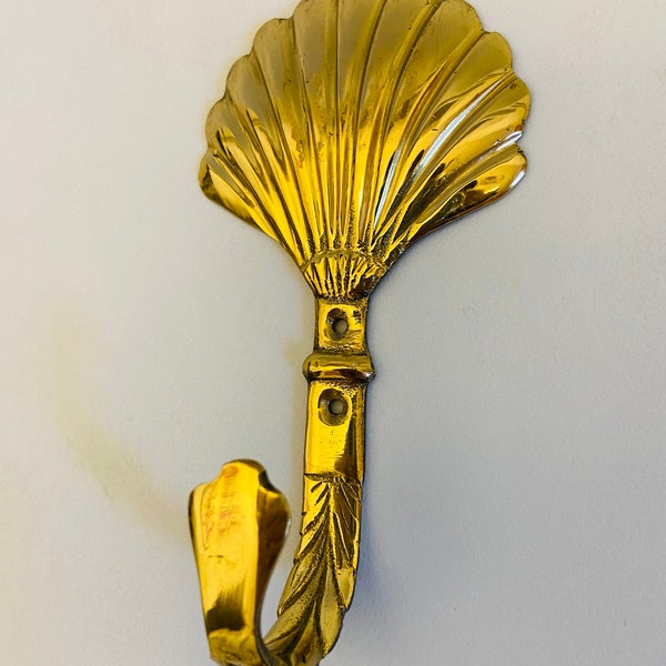 Vintage Brass Shell Hook - Etsy UK