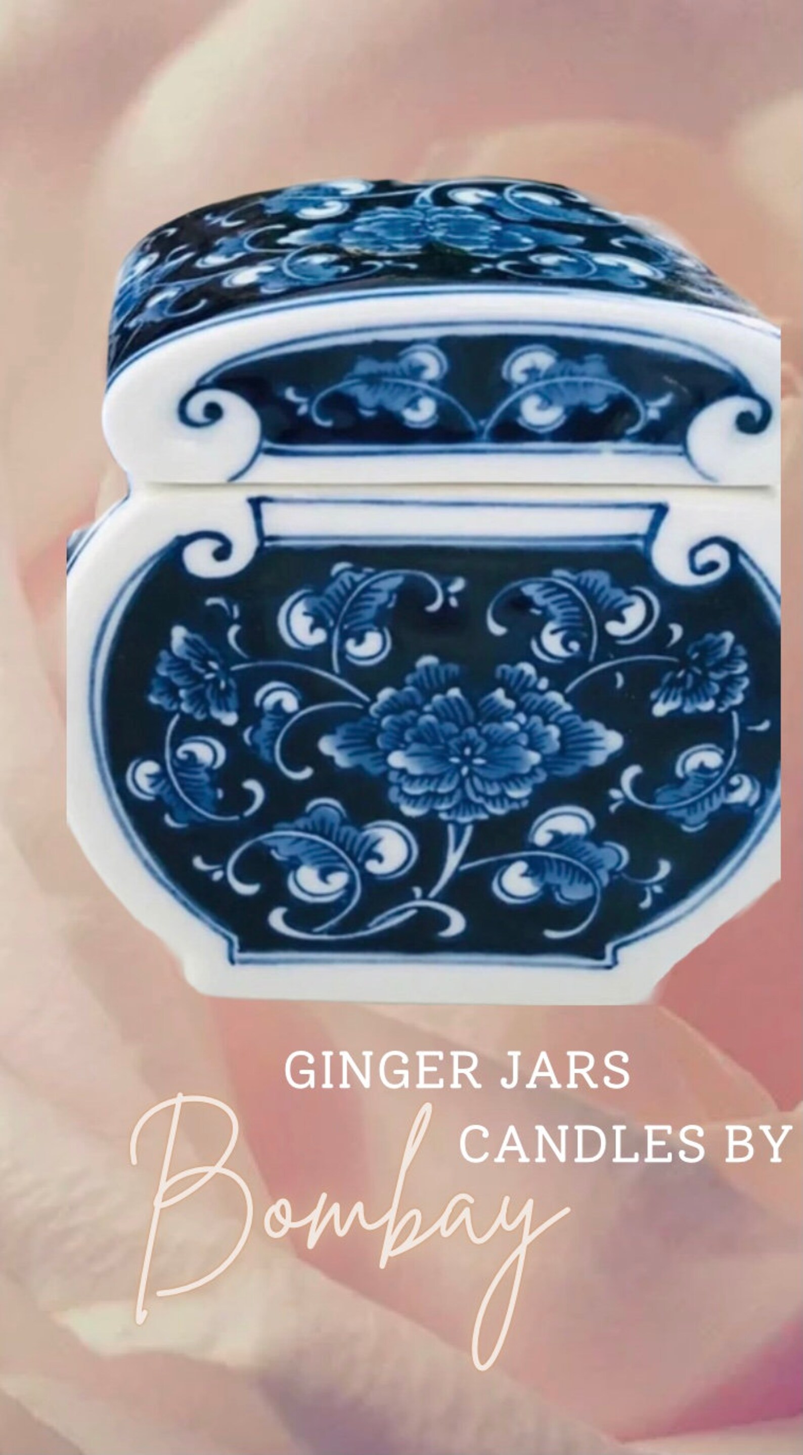 BLUE WHITE JINGER Jar Bombay Company Chinoiserie Decor - Etsy