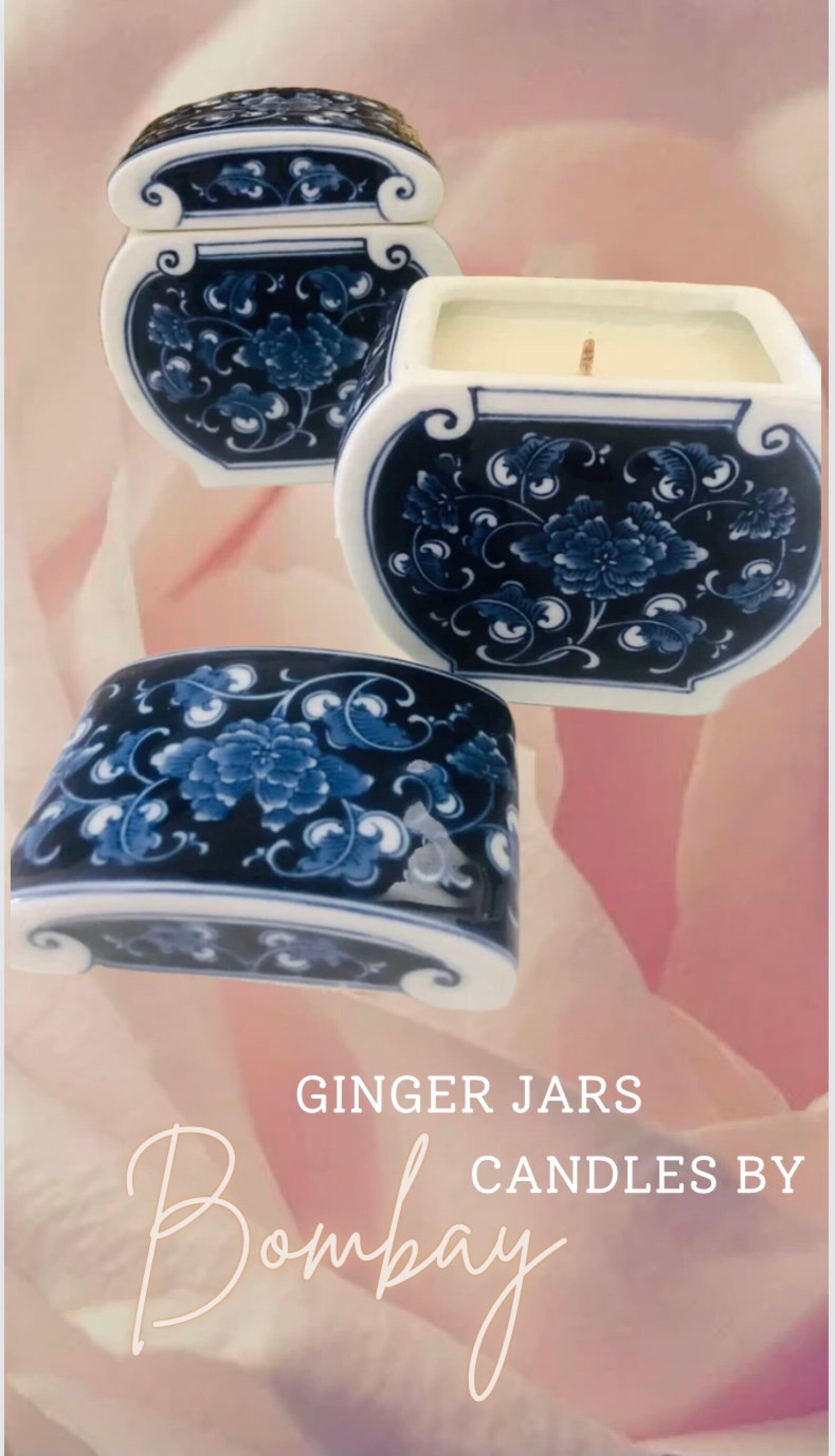 BLUE WHITE JINGER Jar Bombay Company Chinoiserie Decor - Etsy