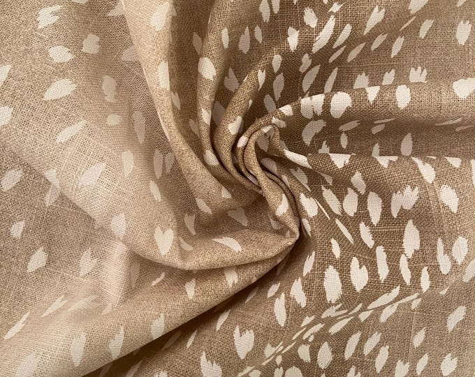 Fawn Fabric Deer Hide Fabric by Willowlanetextiles Fawn Cotton ...