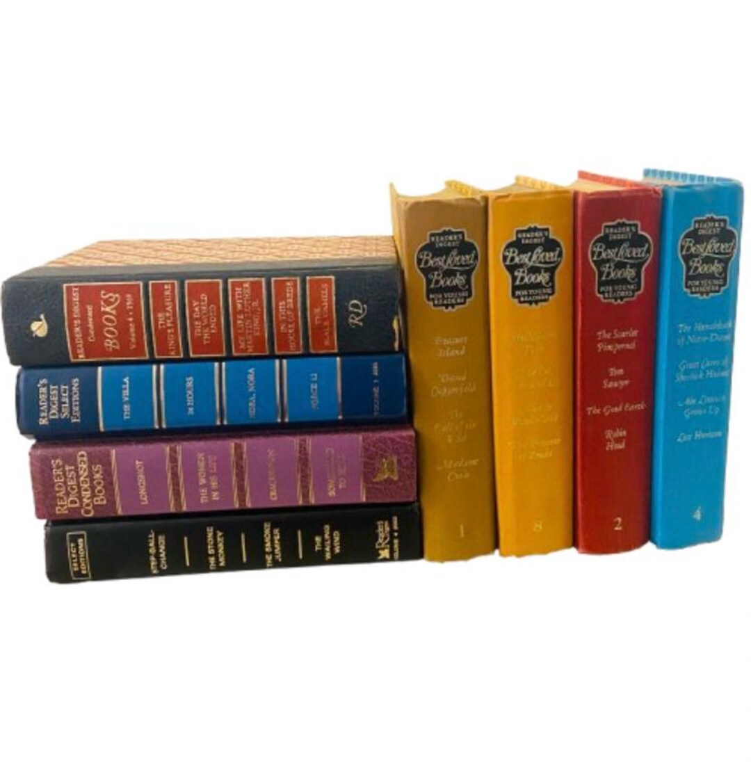 Vintage Books Set,home Library,decorating With Books,wedding Books ...