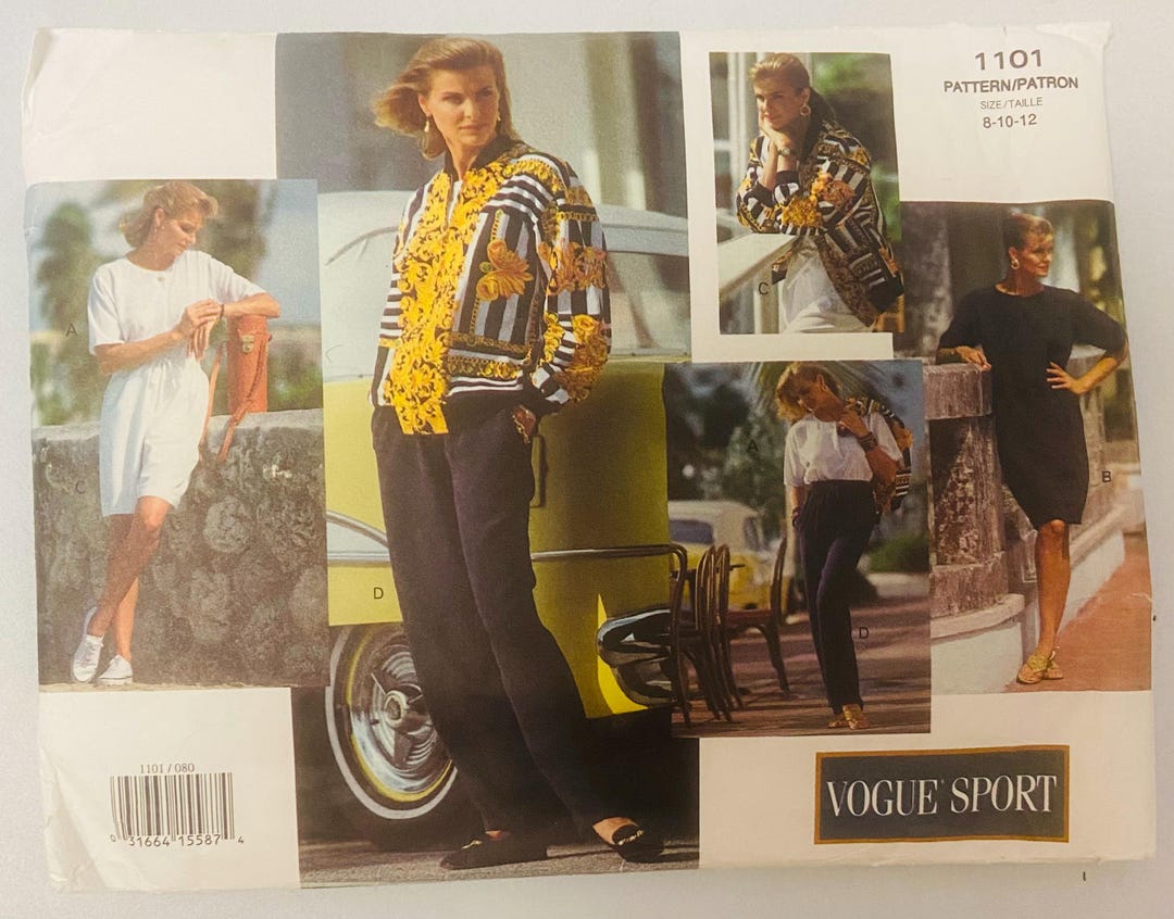 Vintage Vogue Sport 1101 Sewing Pattern - Women's Jacket, Dress, Pants ...