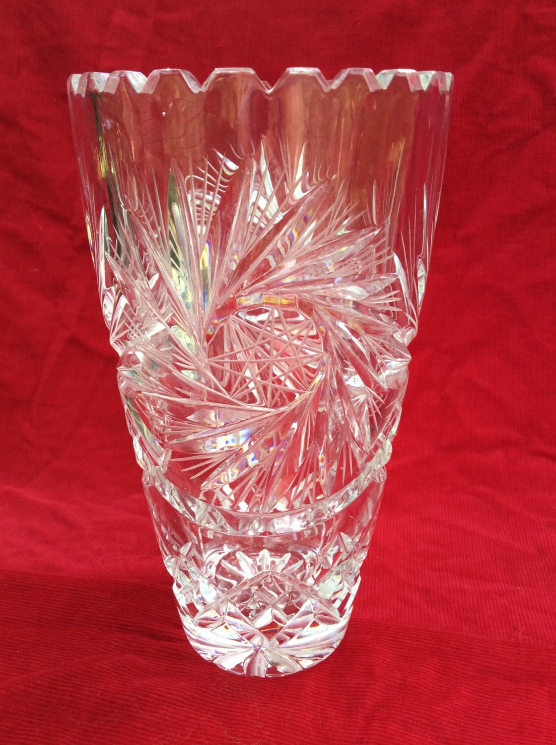 Bavarian Cut Crystal Flower Vase and Fruit Bowl Set Leaded | Etsy