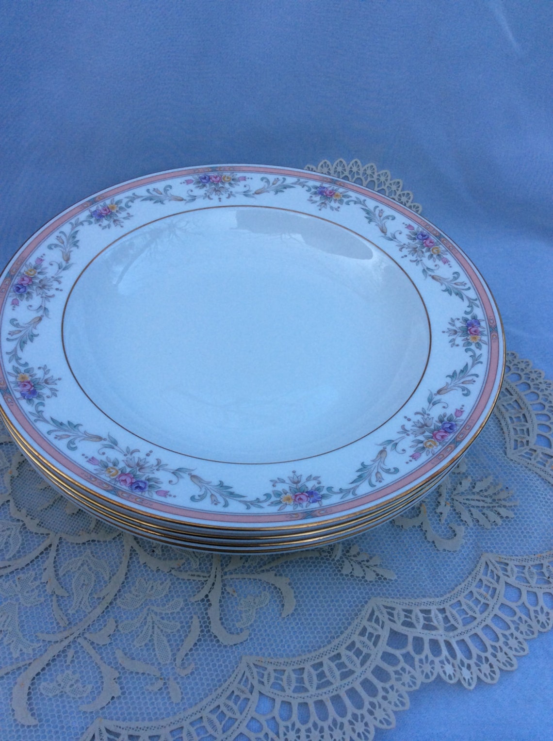 Soup Plates / Bone China SPRING CREST by Christopher Stuart | Etsy