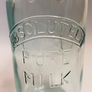 VINTAGE GLASS BOTTLE, Absolutely Pure Milk, Bottles With Cork,made in ...