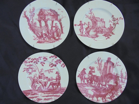 LIMOGES PHILIPPE DESHOULIERES Jouy, French Toile, Collectible Plates ...