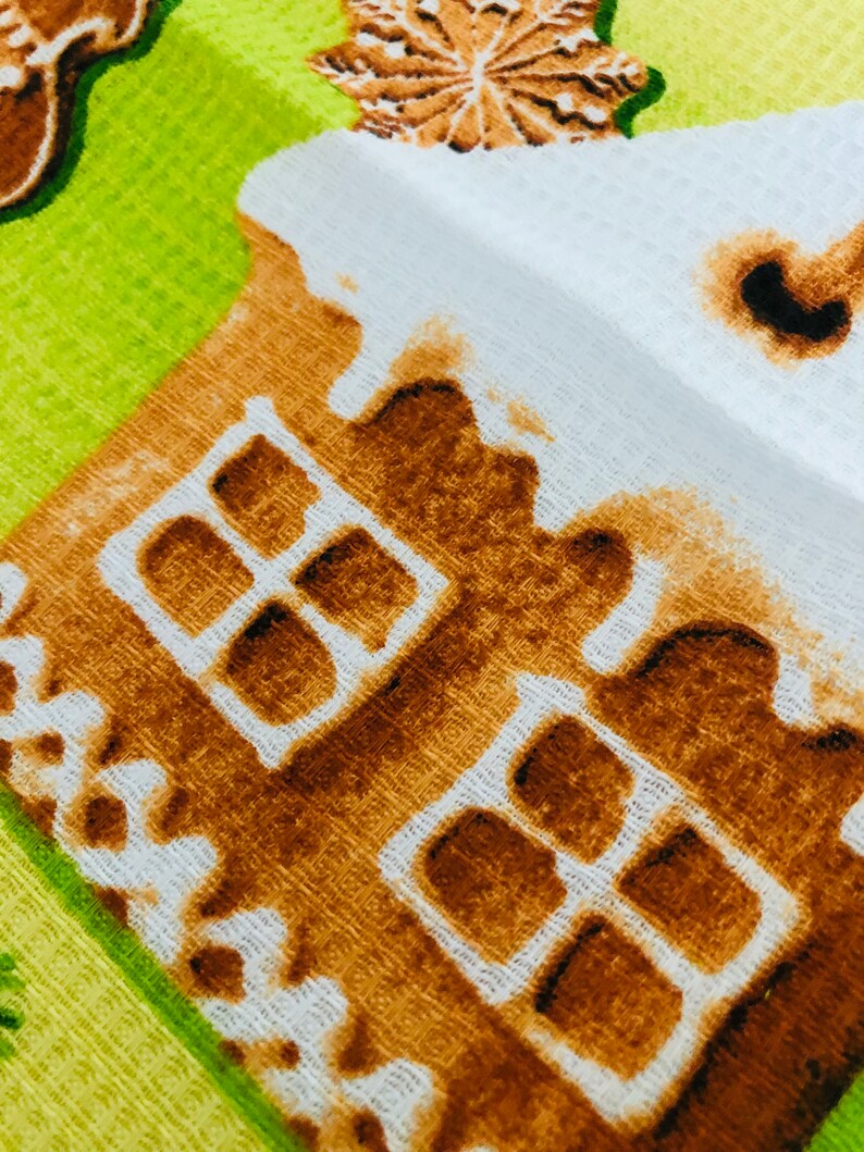 CHRISTMAS GINGERBREAD HOUSE Cotton Kitchen Dish Tea Towel - Etsy