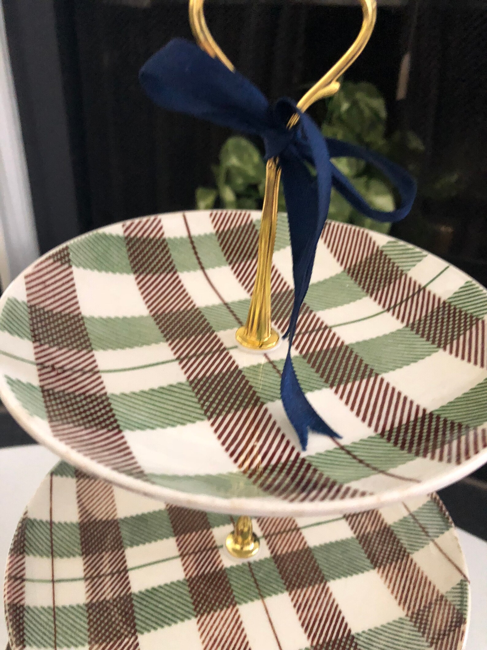 RETRO WEDDING CAKE Stand Checkered 3 Tier Serving Tray Vintage - Etsy
