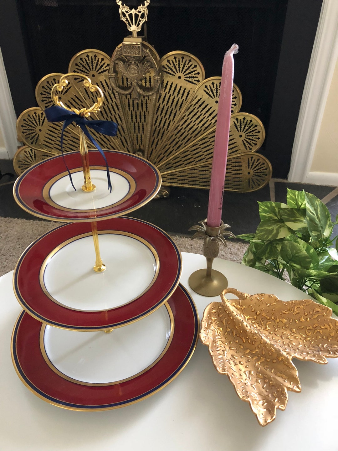 WEDDING CAKE STAND, 3 Tier Serving Tray, Bridal Shower,home Decor, Red ...