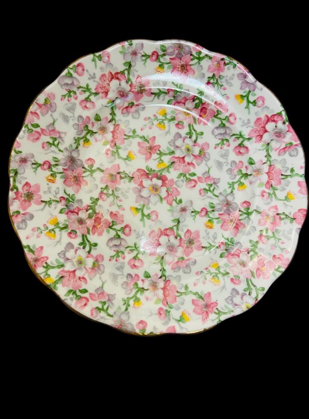 Royal Standard Plate Floral Chintz Pink Gold May Medley Bone China - Etsy