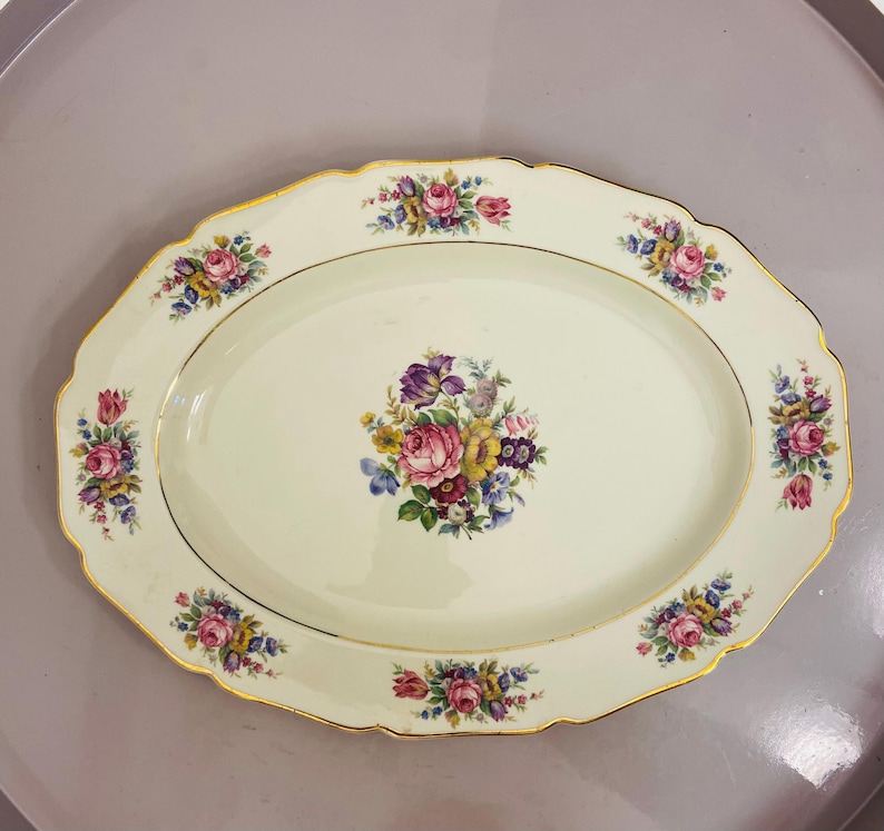 Vintage Rosenthal Continental Floral Dinnerware Set: Ivory China, Gold ...