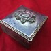 VINTAGE SILVER PLATED Trinket Jewelry Keepsake Box Roses Square, Silver ...