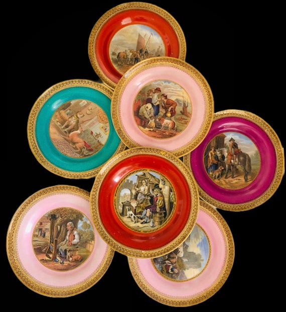 VINTAGE COLONIAL PLATE, F & R Pratt Staffordshire, Scenic Historic ...