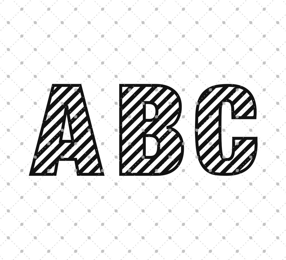 diagonal-lines-font-svg-cut-files-digital-font-font-files-etsy