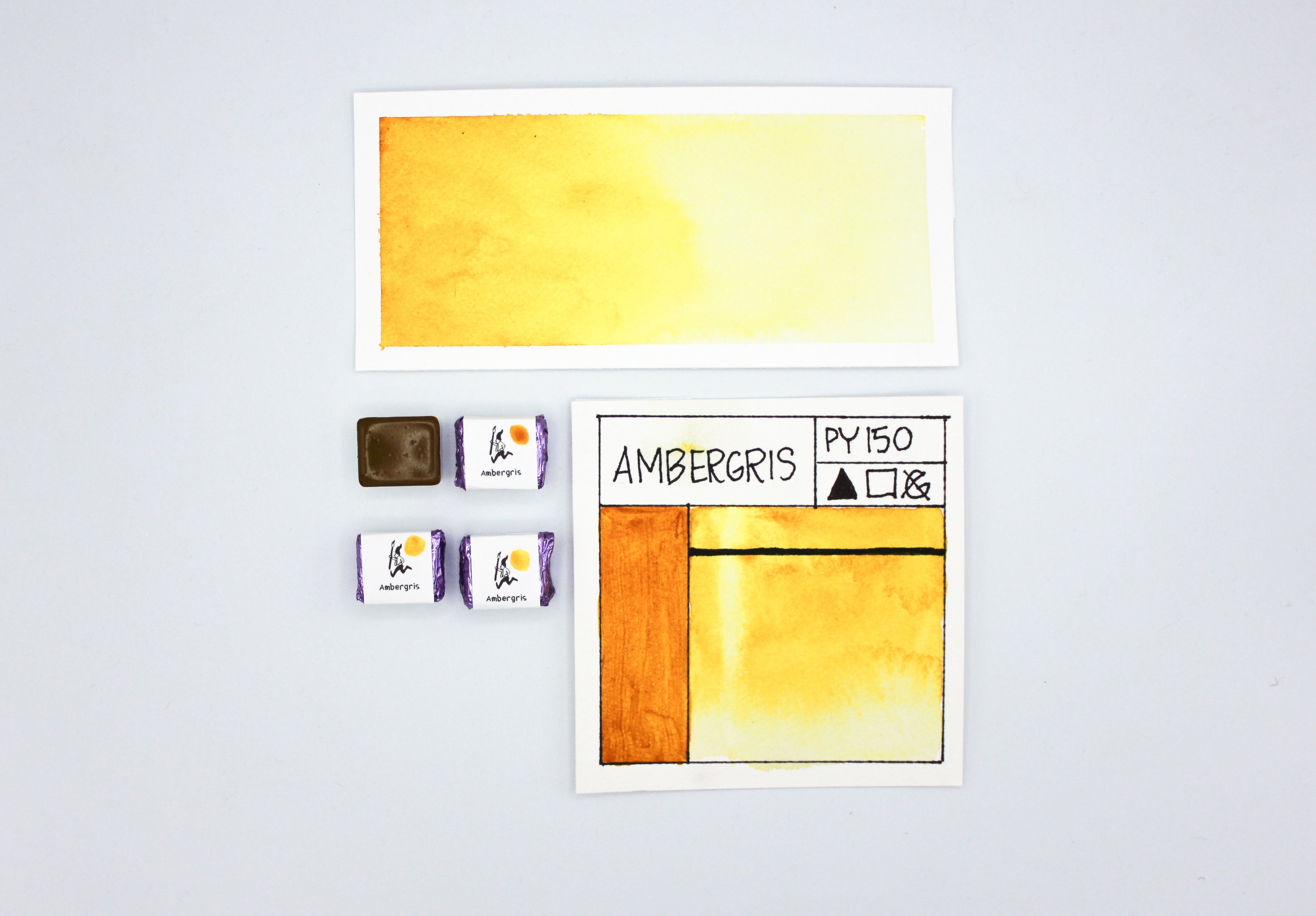 AMBERGRIS Handmade Watercolor Paint Individual Half Pan - Etsy