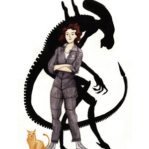 Alien Ellen Ripley Aliens Xenomorph Art Print - Etsy