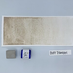 BUFF TITANIUM, Handmade Watercolor Paint, Individual Half Pan ...