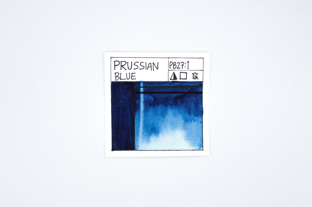 PRUSSIAN BLUE, Handmade Watercolor Paint, Individual Half Pan ...