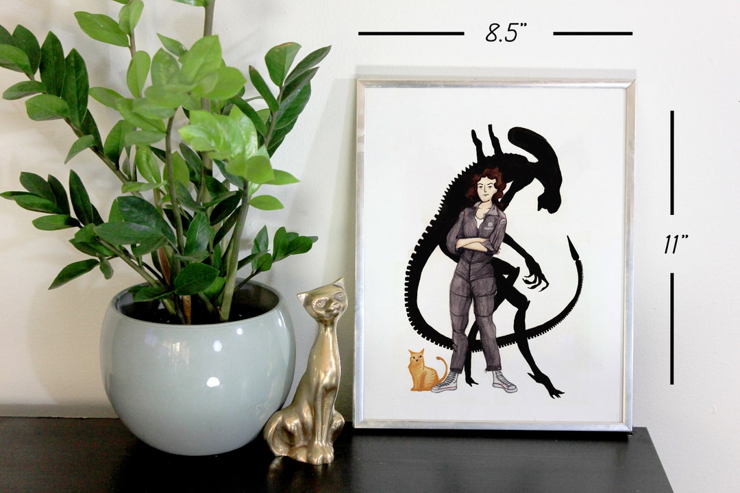 Alien Ellen Ripley Aliens Xenomorph Art Print - Etsy