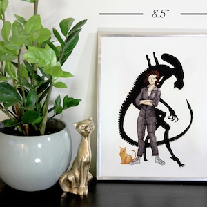 Alien Ellen Ripley Aliens Xenomorph Art Print - Etsy