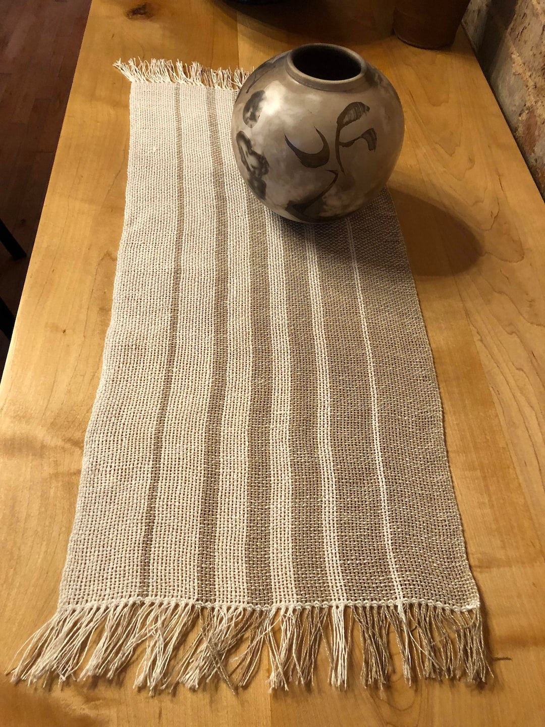 Natural Linen Table Runner - Rigid Heddle Kit WPR012 - Etsy