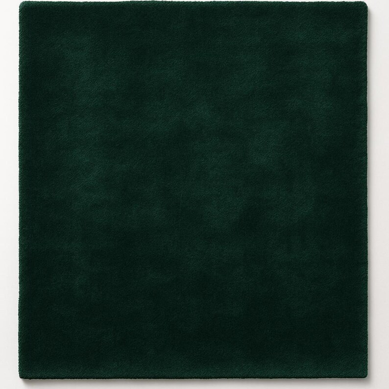Emerald Green Solid Tufted Rug - Minimalist Handmade Wool Area Carpet ...