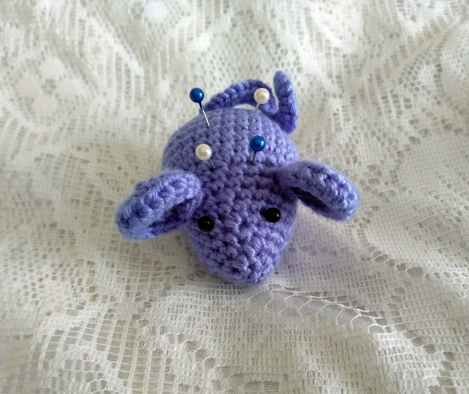 Toy Mouse Pin Cushion Crochet Animal Pincushion With Pins | Etsy