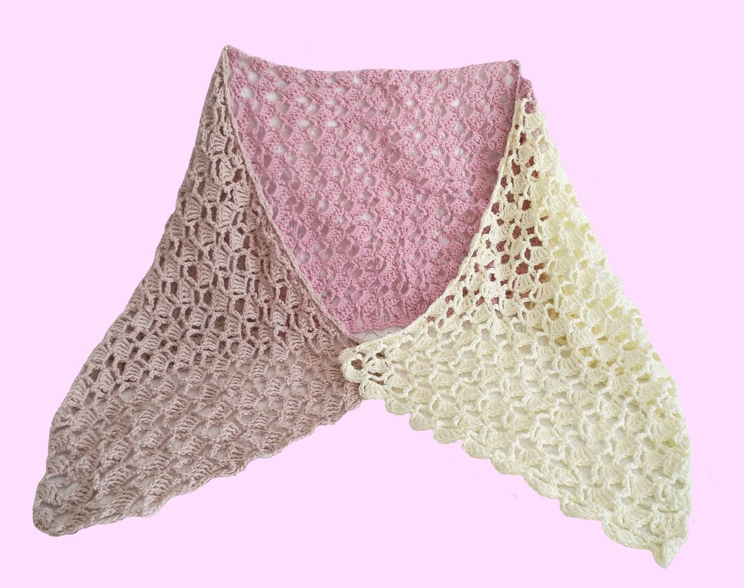 Shawl - Neapolitan Ice Cream Colours Eco-friendly Recycled Cotton Shawl ...