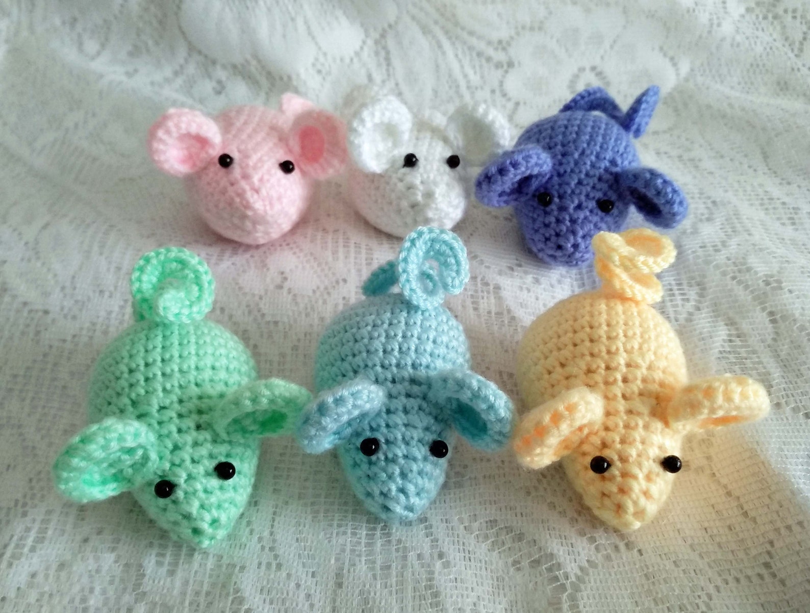 Mouse Mini Crochet Stuffed Animal Plushie Cute Miniature | Etsy