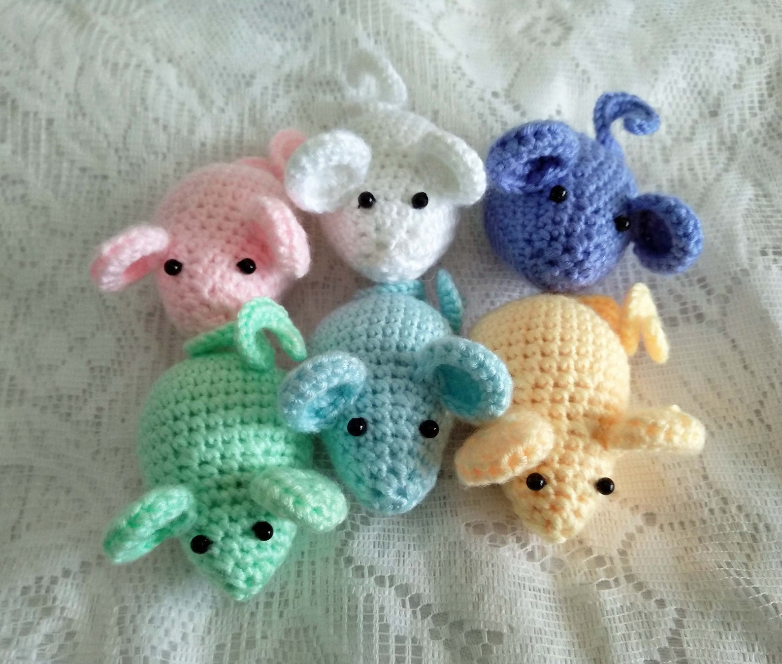 Mouse Mini Crochet Stuffed Animal Plushie Cute Miniature | Etsy