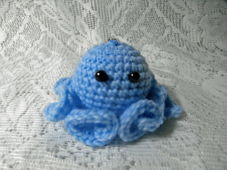 Mini Octopus Keyring Crochet Ocean Fish Keychain Knit - Etsy