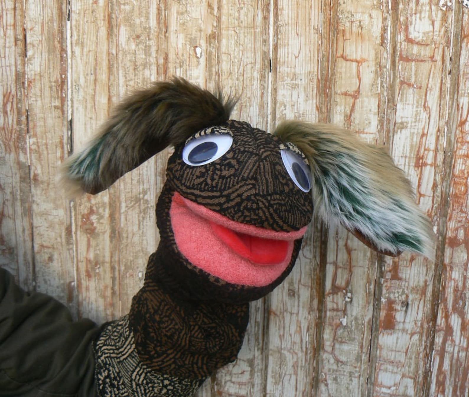 CUSTOM ORDER Hand Puppet With Furry Ears Und Moving Mouth - Etsy