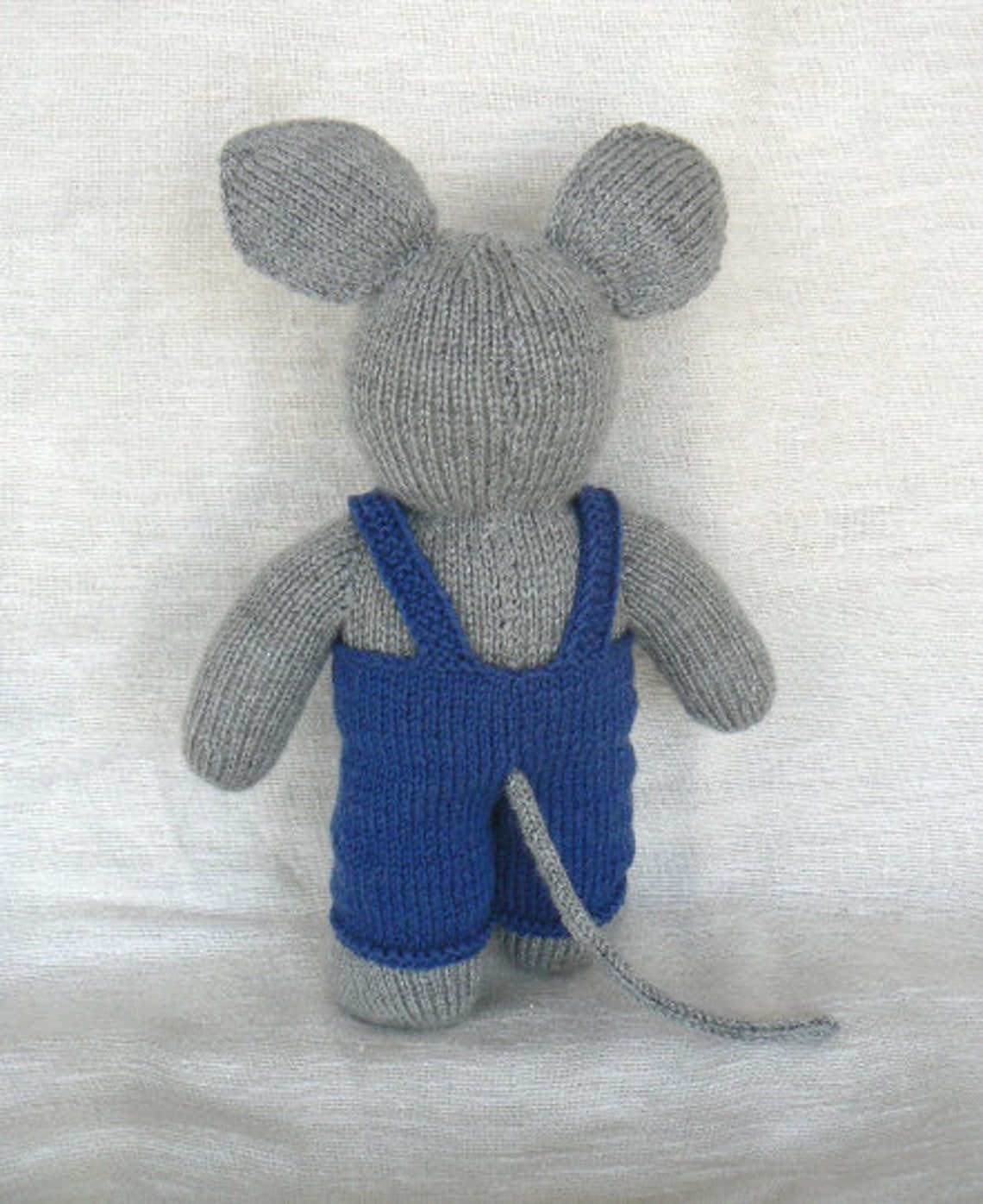 Knitted Mouse Grey Mouse Knitted Toy Plush Toy Knitted - Etsy
