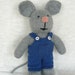Knitted Mouse Grey Mouse Knitted Toy Plush Toy Knitted - Etsy